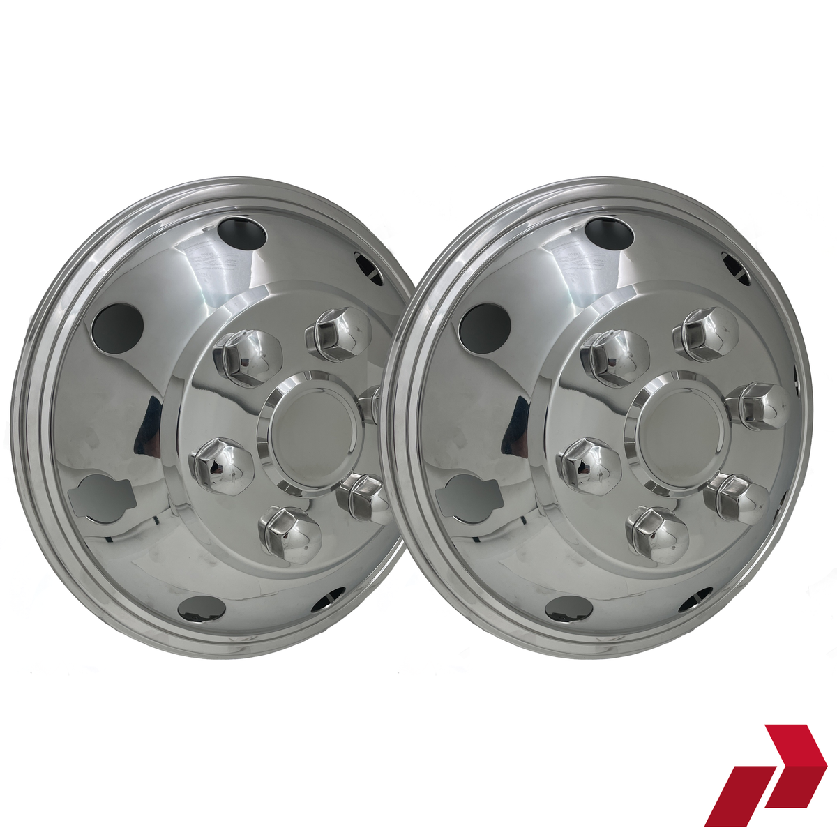 16" Stainless Steel Deluxe Push Fit Wheel Trims (Single Rear) — Parma Group