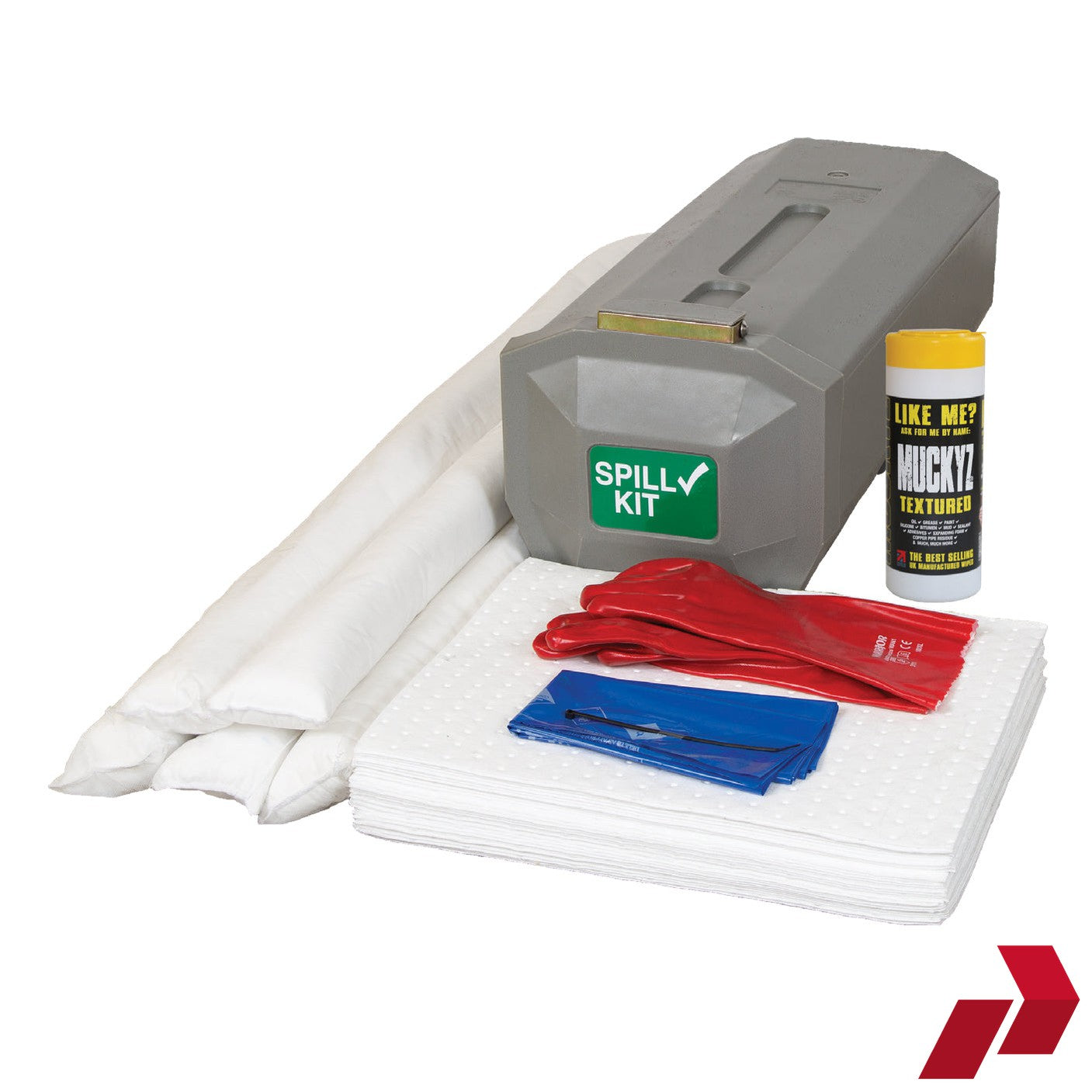 42L Oil & Fuel Spill Kit in Hinged Lid Plastic Box — Parma Group
