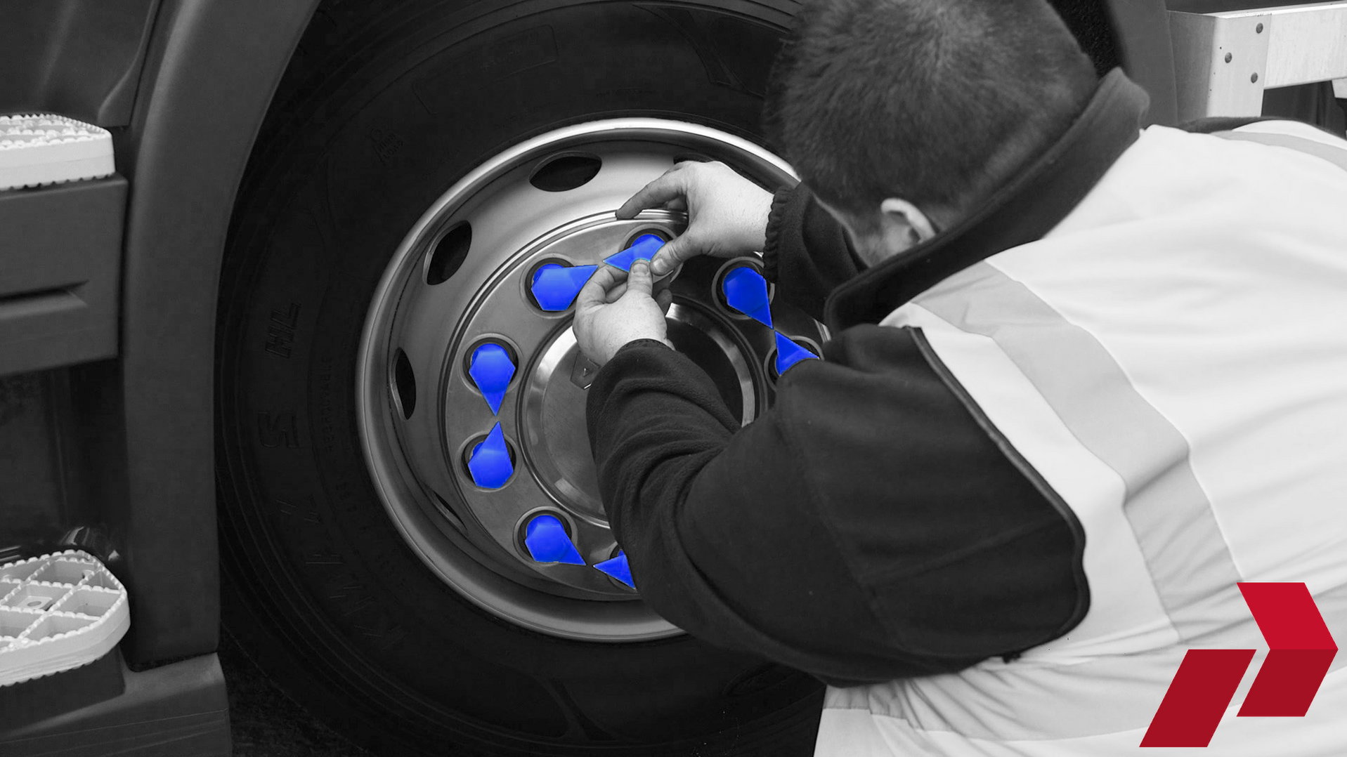 Dustite LR Blue Wheel Nut Indicator | Fleet Safety — Parma Group